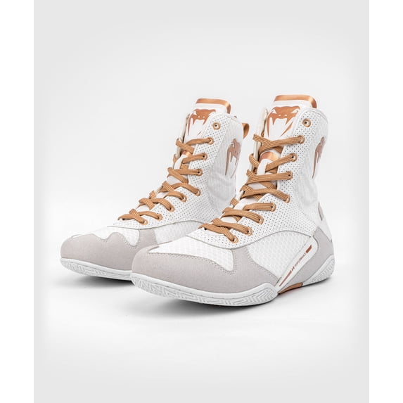 Venum "Elite" Boxing Shoes - White/Gold - Walmart.com