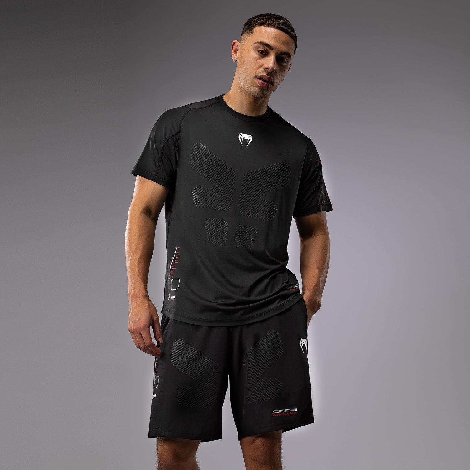 Venum Tactical XT Men's Dry Tech - Black/Fire Red - Medium - Walmart.com