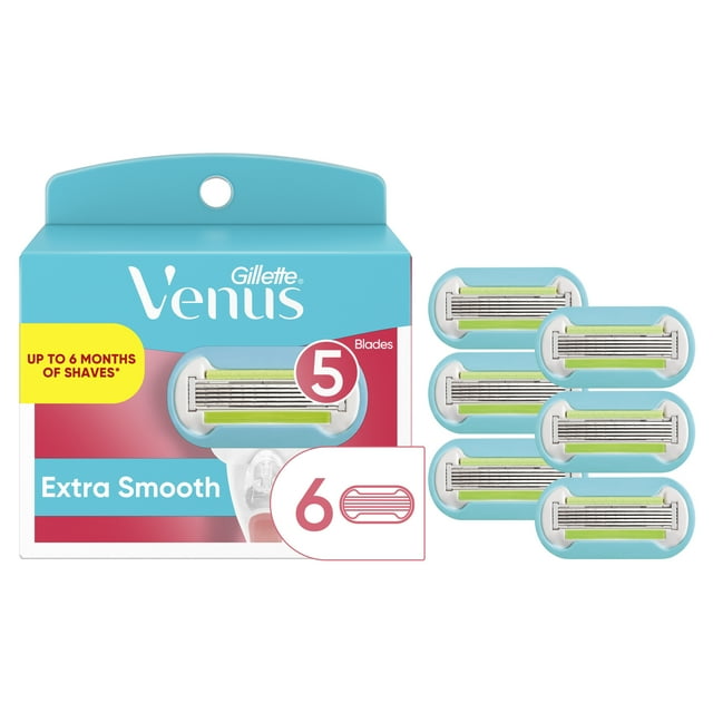 Venus Extra Smooth Women's Razor Blade Refills, 6 Count - Walmart.com