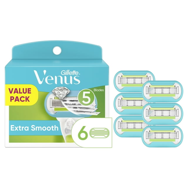 Venus Extra Smooth Women's Razor Blade Refills, 6 Count - Walmart.com