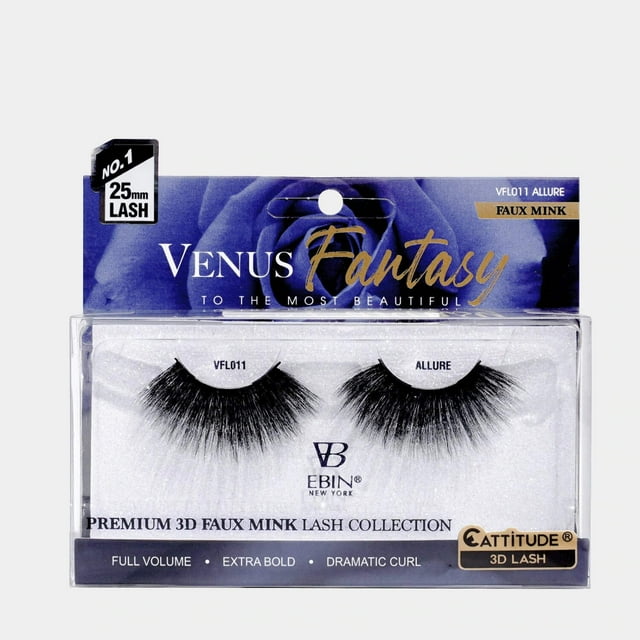 Venus Fantasy 25mm Faux Mink 3D Lashes - Allure - Walmart.com