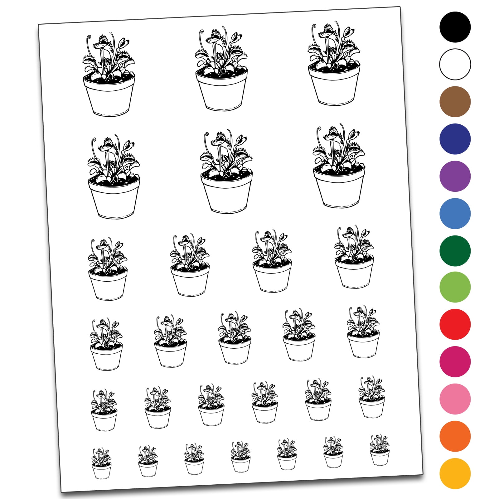 Venus Flytrap Carnivorous Potted Plant Water Resistant Temporary Tattoo ...