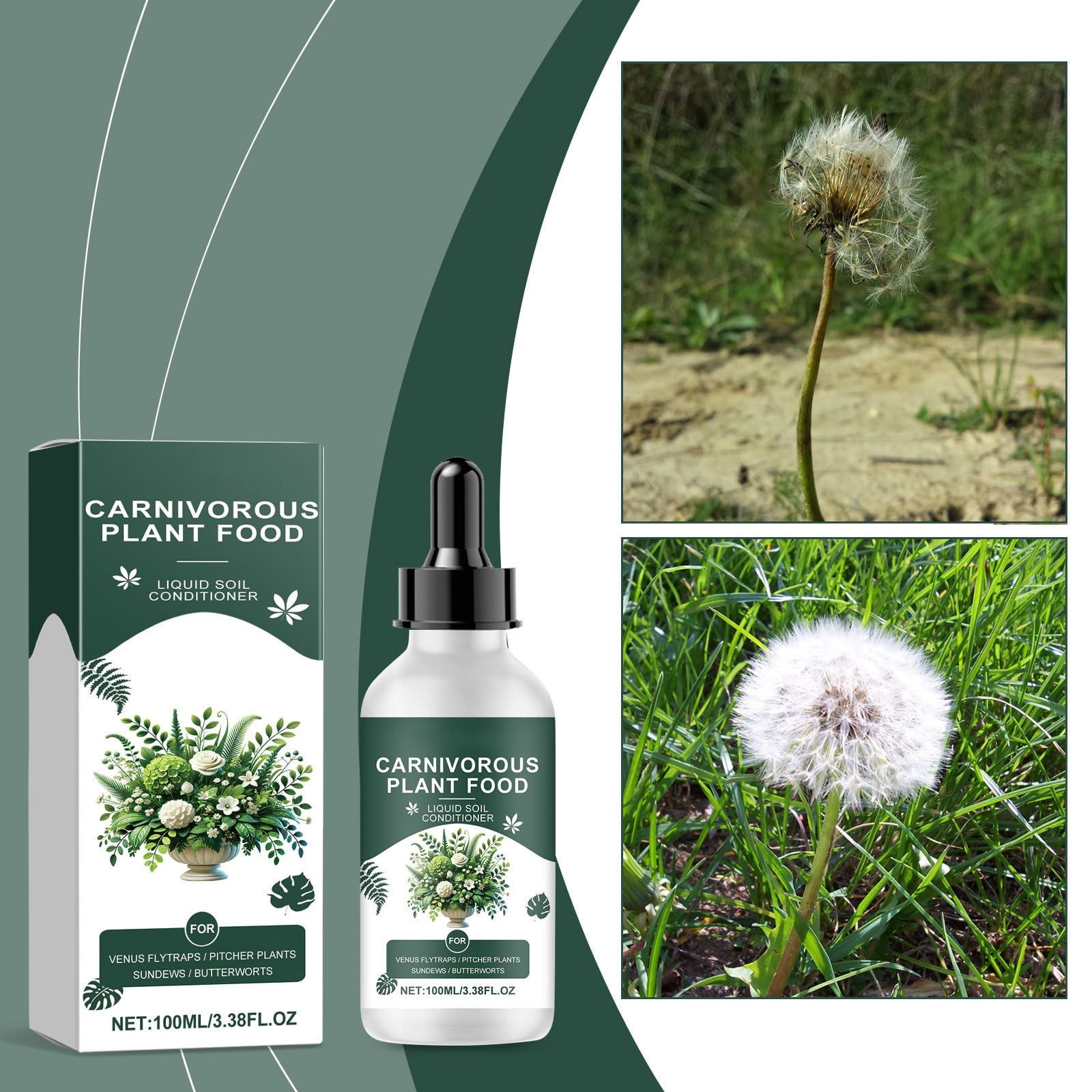 Venus Flytrap Liquid Food Drops, 100ML Nutrient Solution for Carnivorous Plants, Tropical Plants ...