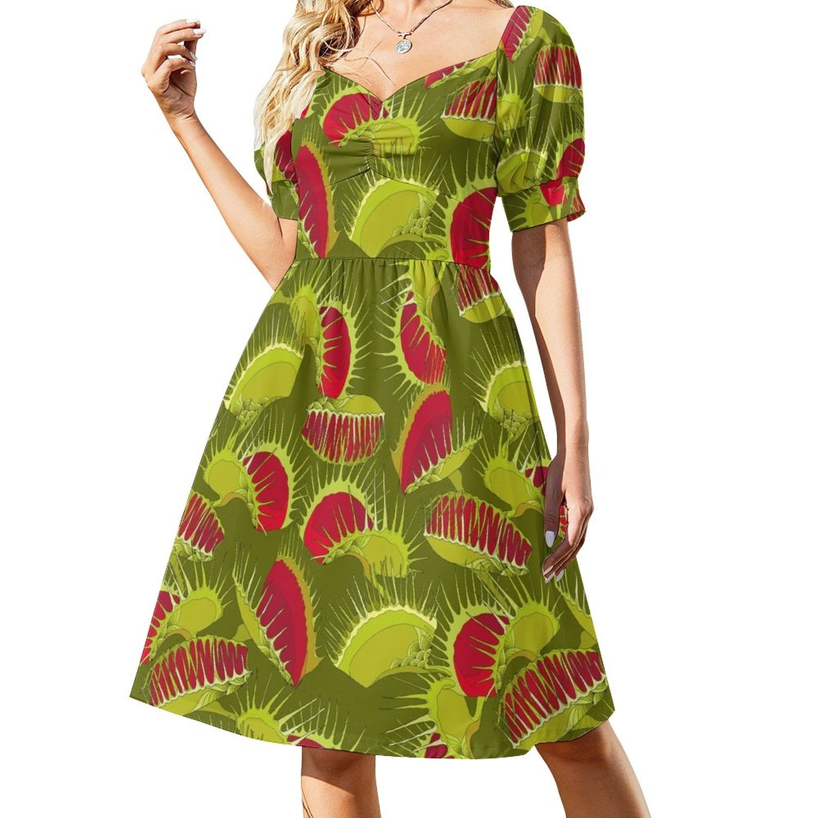Venus Flytrap or Dionaea muscipula. Sleeveless Dress clothing women ...