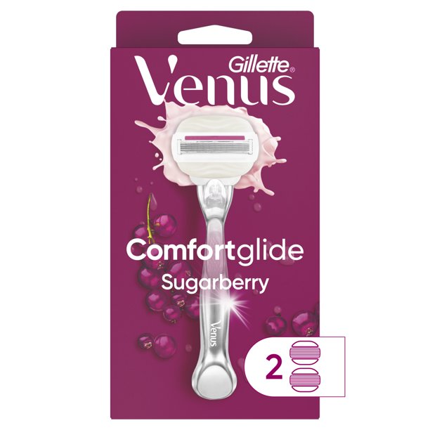 Venus Gillette Comfort Glide Womens Razor, Sugarberry, 2 Blade Refills ...