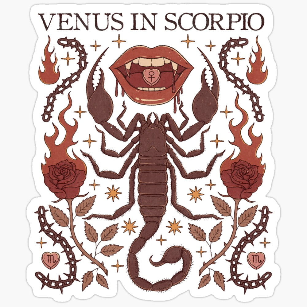 Venus In Scorpio Sticker Phone Decal Water Bottle Stickers Car Decals ...