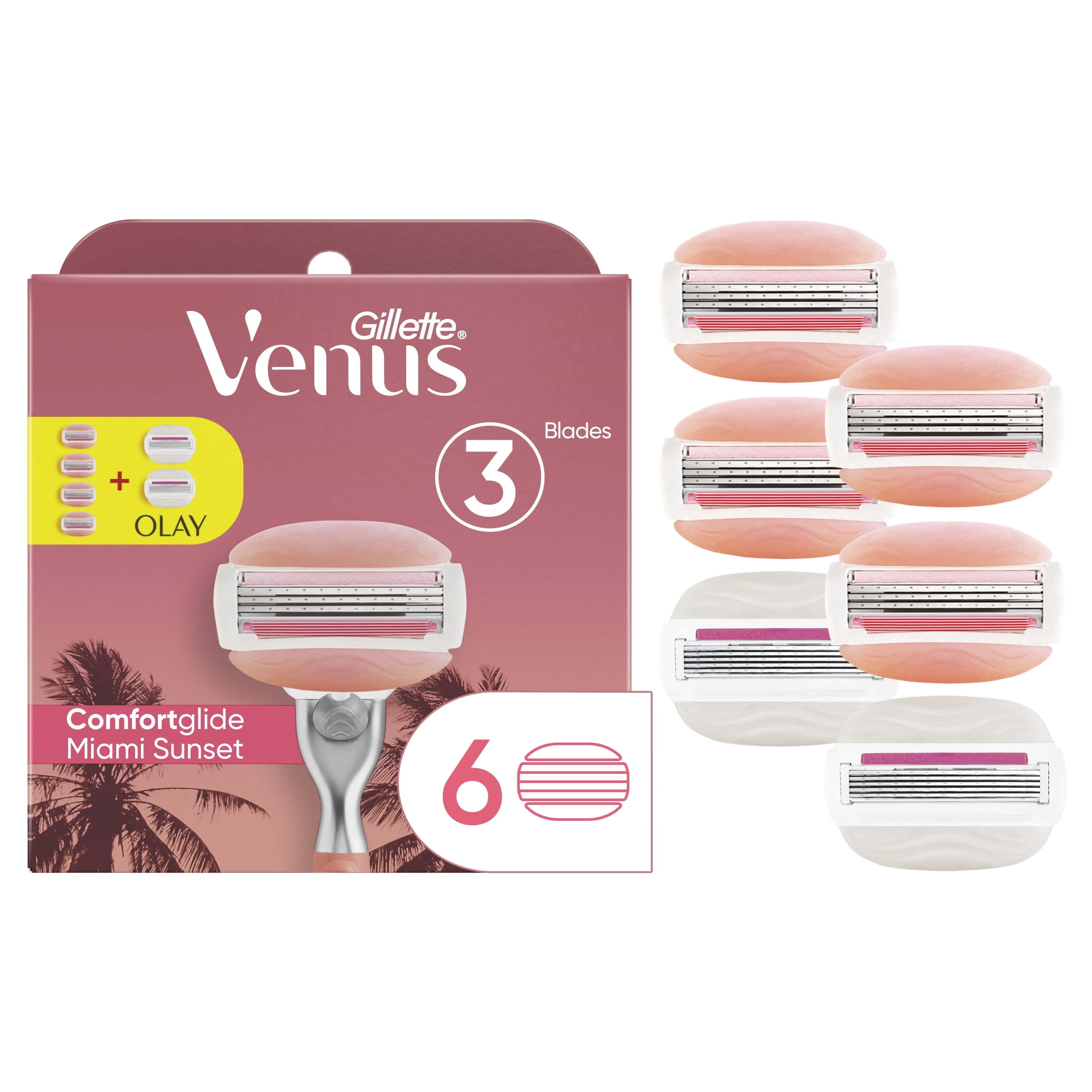Venus Miami ComfortGlide Sunset 4 Count and ComfortGlide plus Olay 2 ...