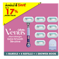 Venus Miami Midnight Extra Smooth Sensitive Manual Razor Bundle with 8 ...