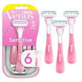 Venus, Sensitive Women's 3 Blade Disposable Razor, Pink, 6 ct - Walmart.com