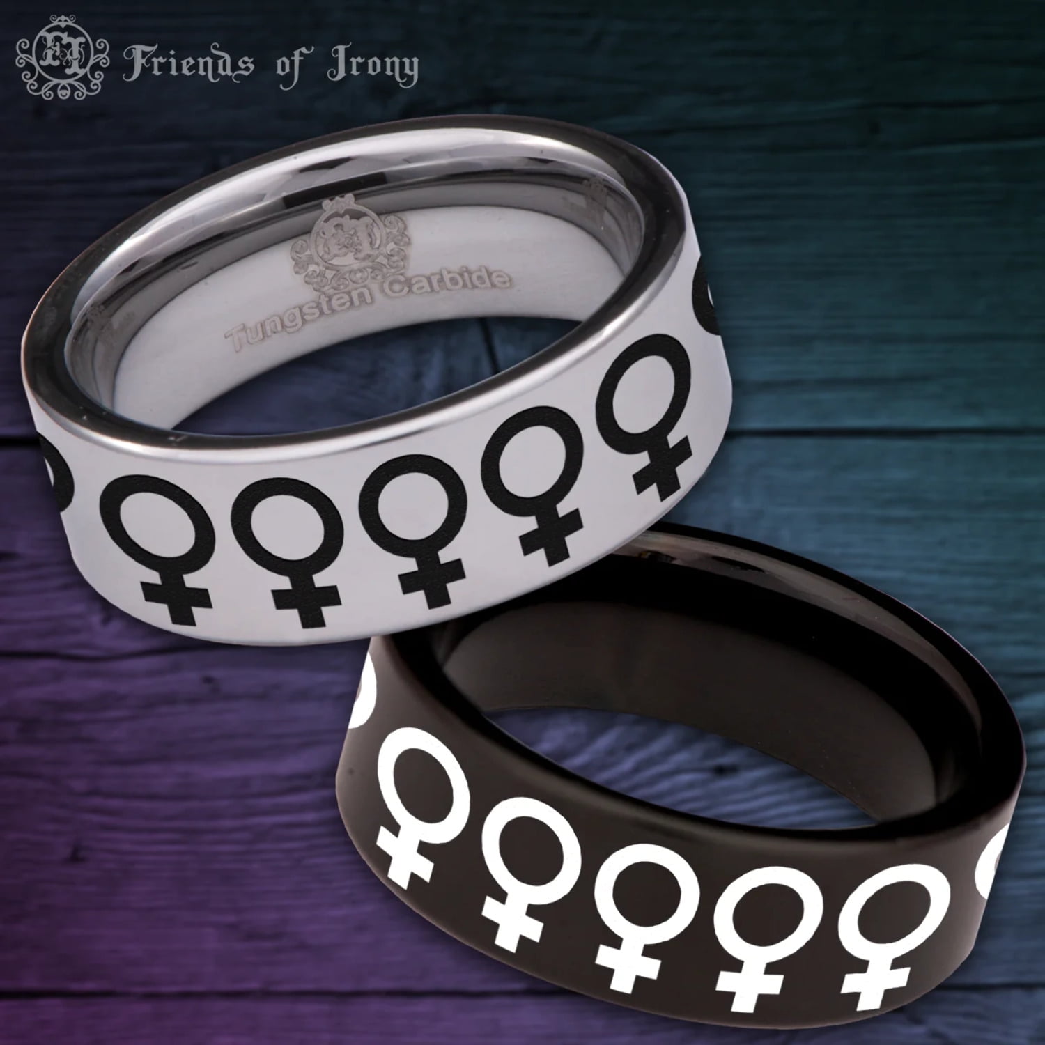 Venus Symbol Tungsten Carbide Ring - Walmart.com