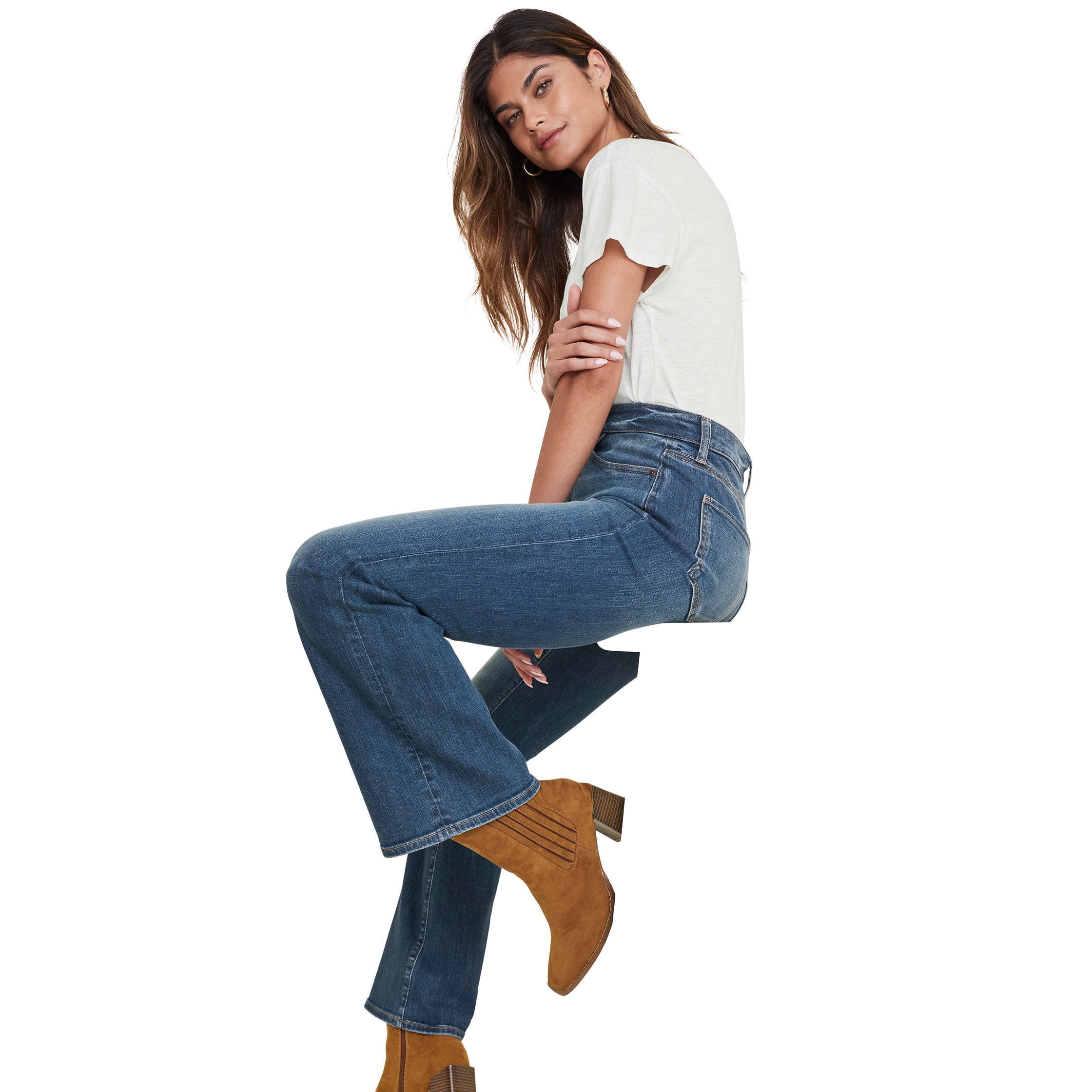 Venus Womens Plus Penelope Modern Flare Jeans - Walmart.com