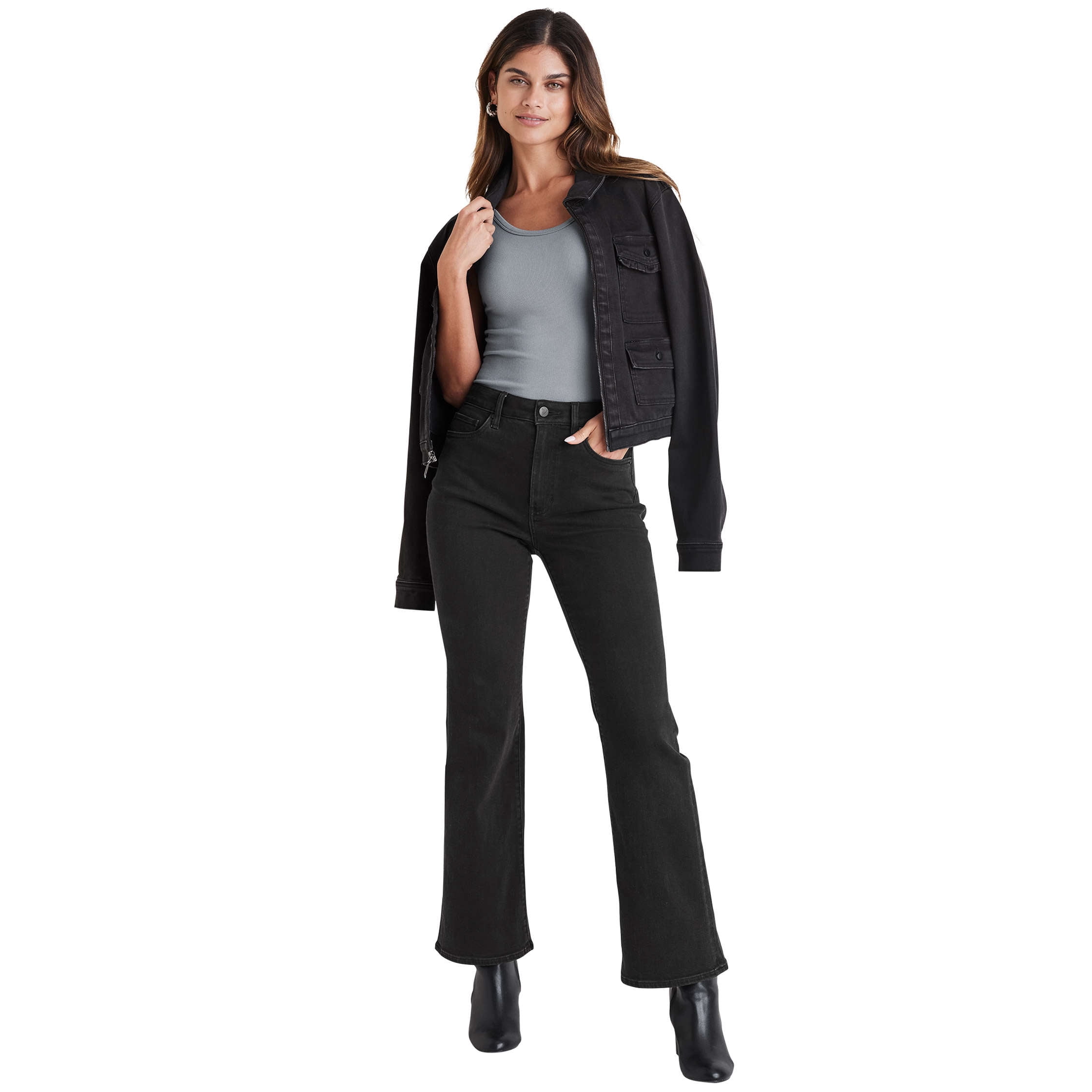 Venus Womens Plus Penelope Modern Flare Jeans - Walmart.com