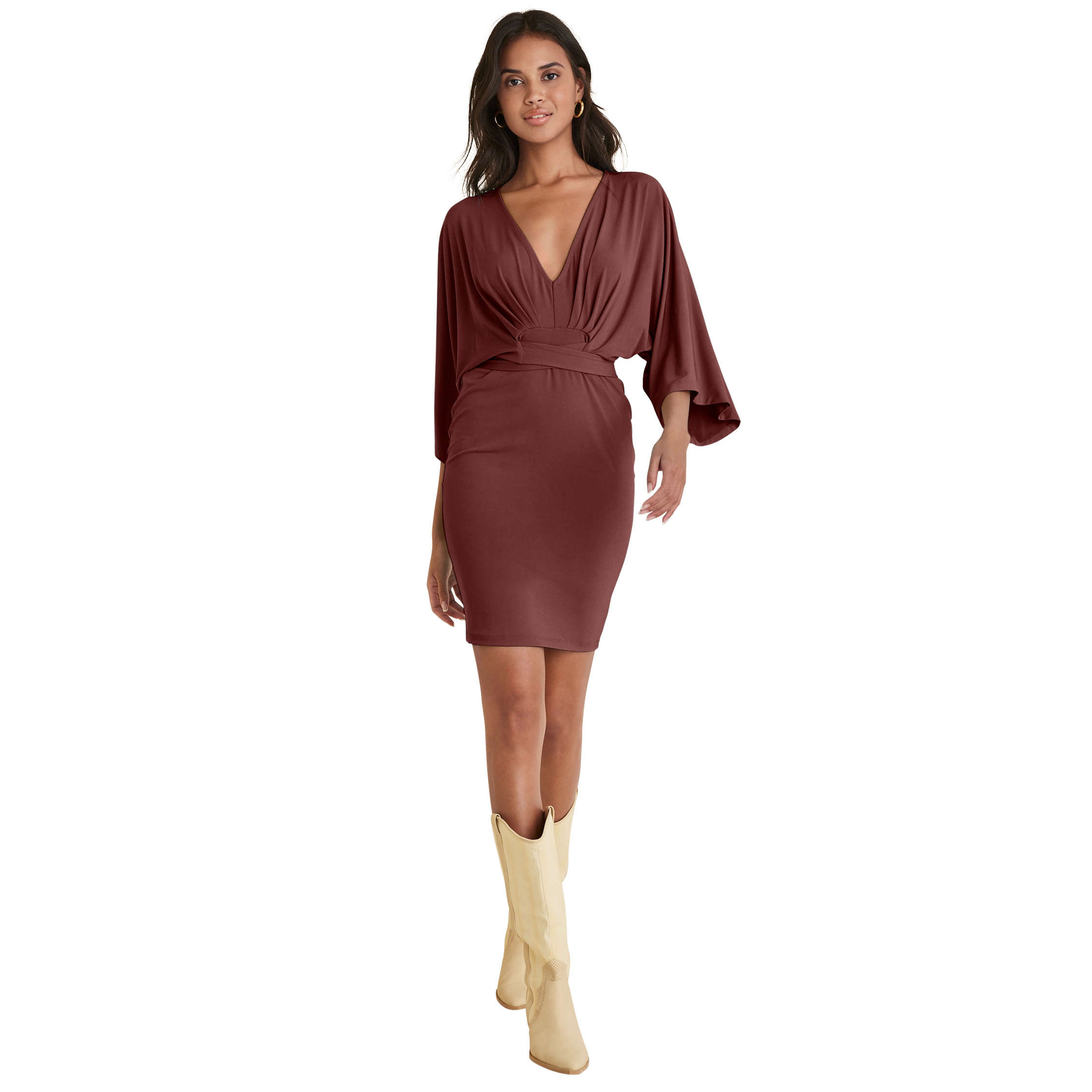 Venus Womens Plus Tie Front Dress - Walmart.com