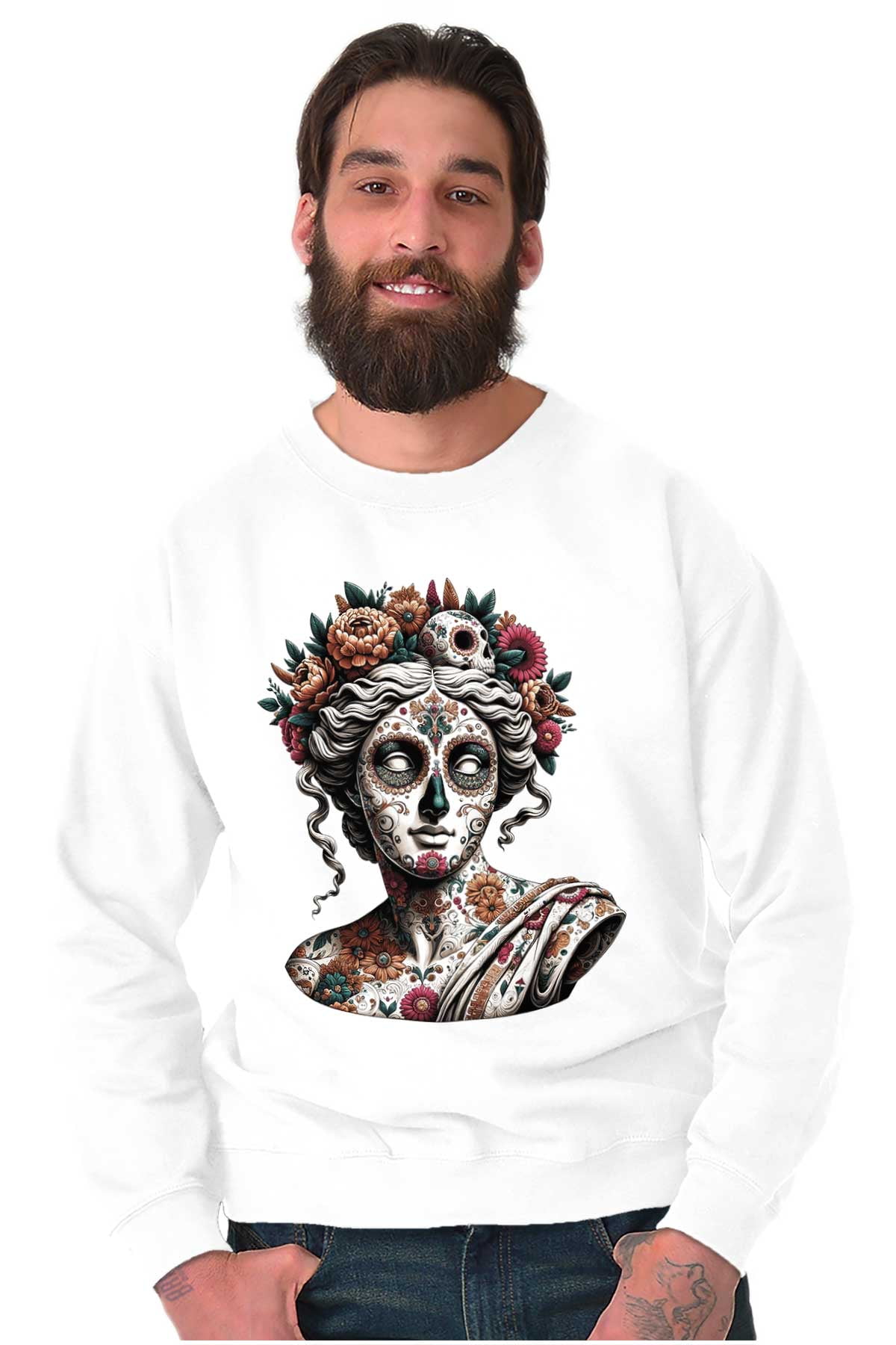 Venus de Milo Candy Skull Sculpture Unisex Plus Fleece Graphic ...