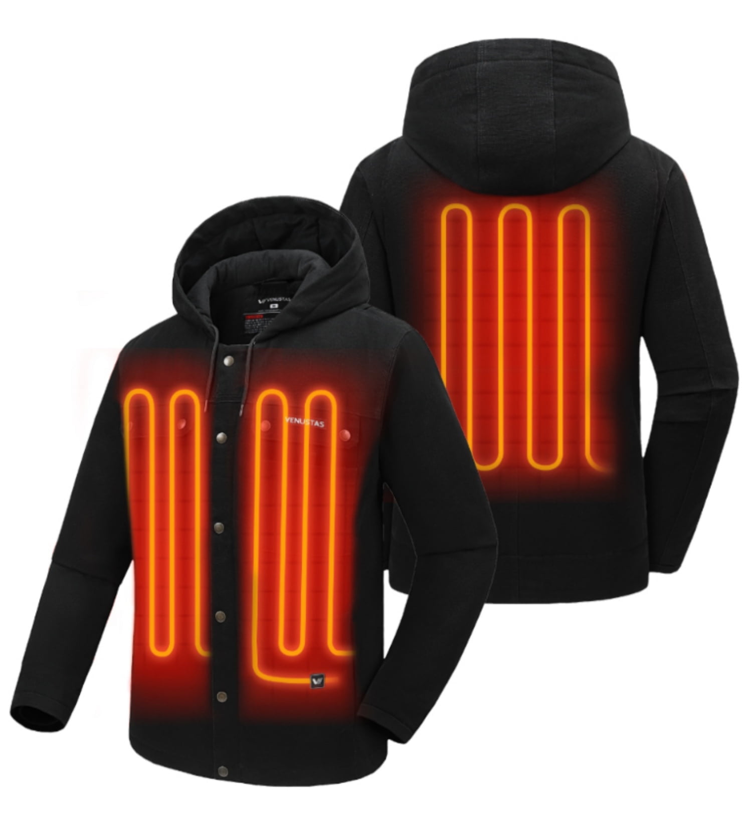 Venustas 12V Heated Jacket for Men, 50% Larger Heat Zones, Durable ...