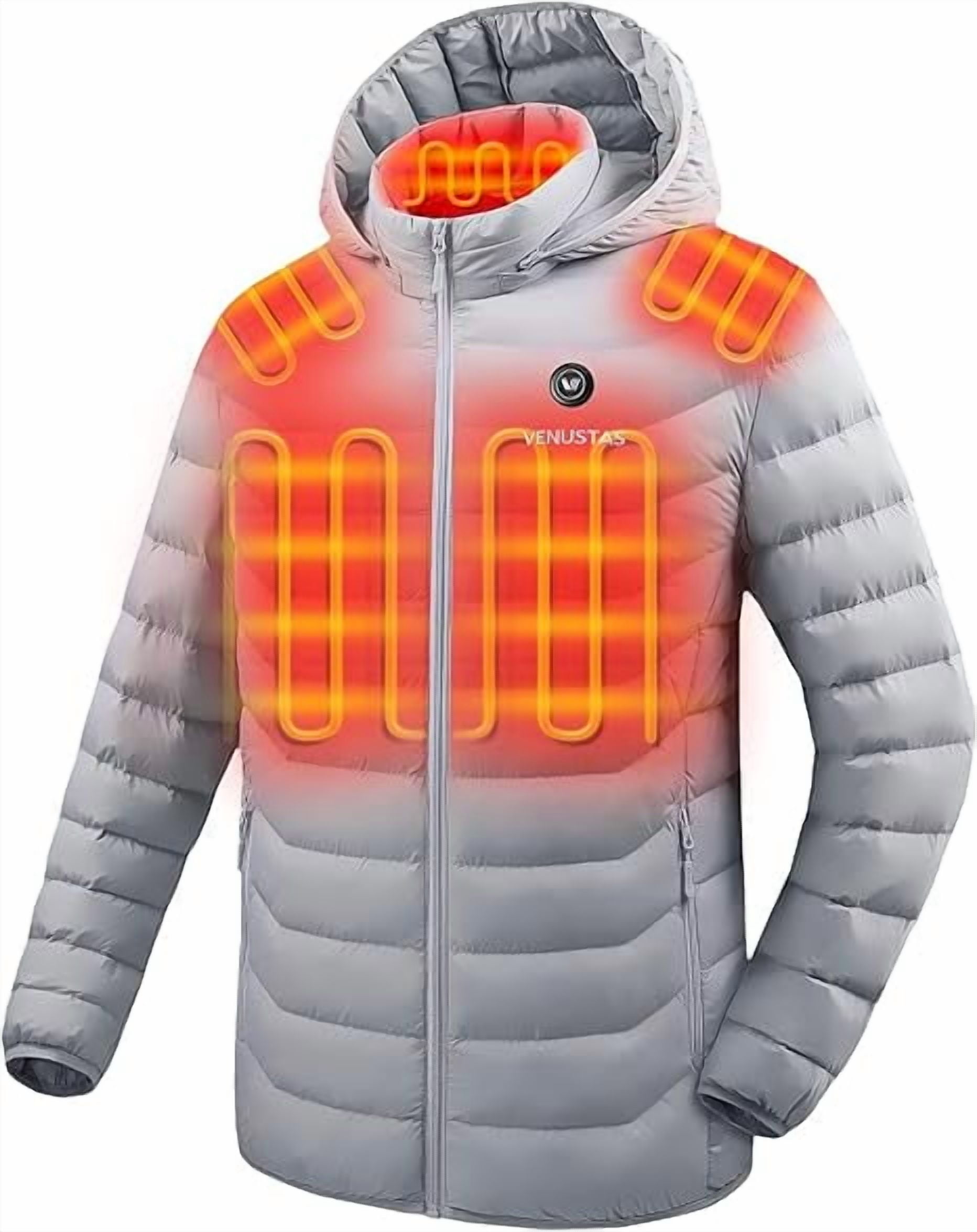 Venustas Heated Jacket with Battery Pack (Unisex), Heated Coat for ...