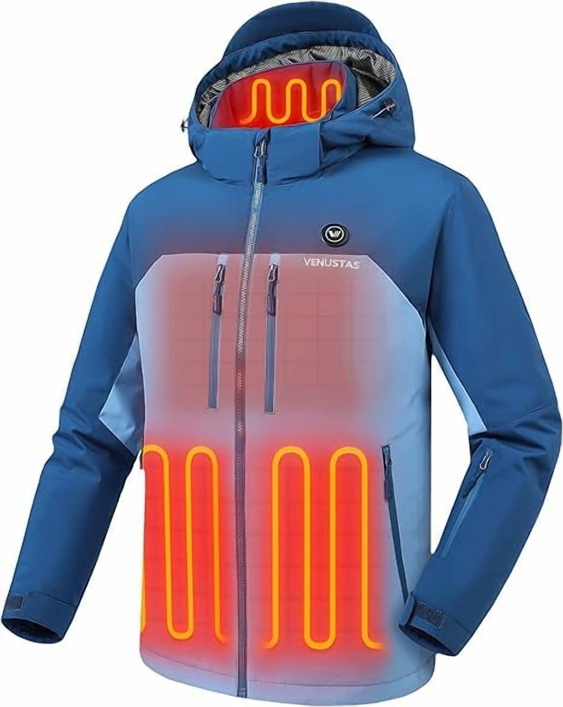 Venustas Men's 12V Heated Jacket with Battery, Softshell Electric ...