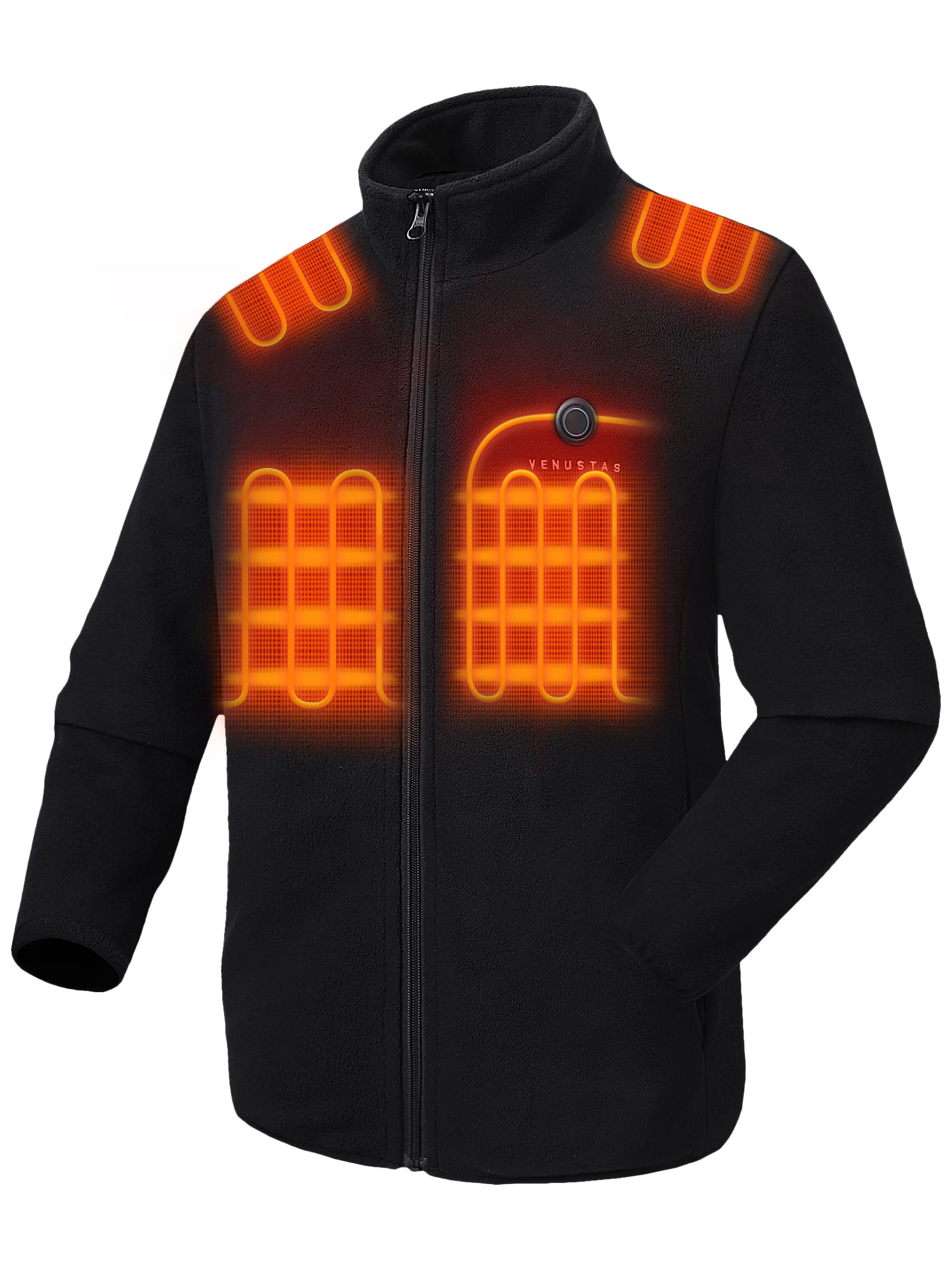 Venustas Men's Fleece Heated Jacket with Battery Pack 7.4V, Premium ...