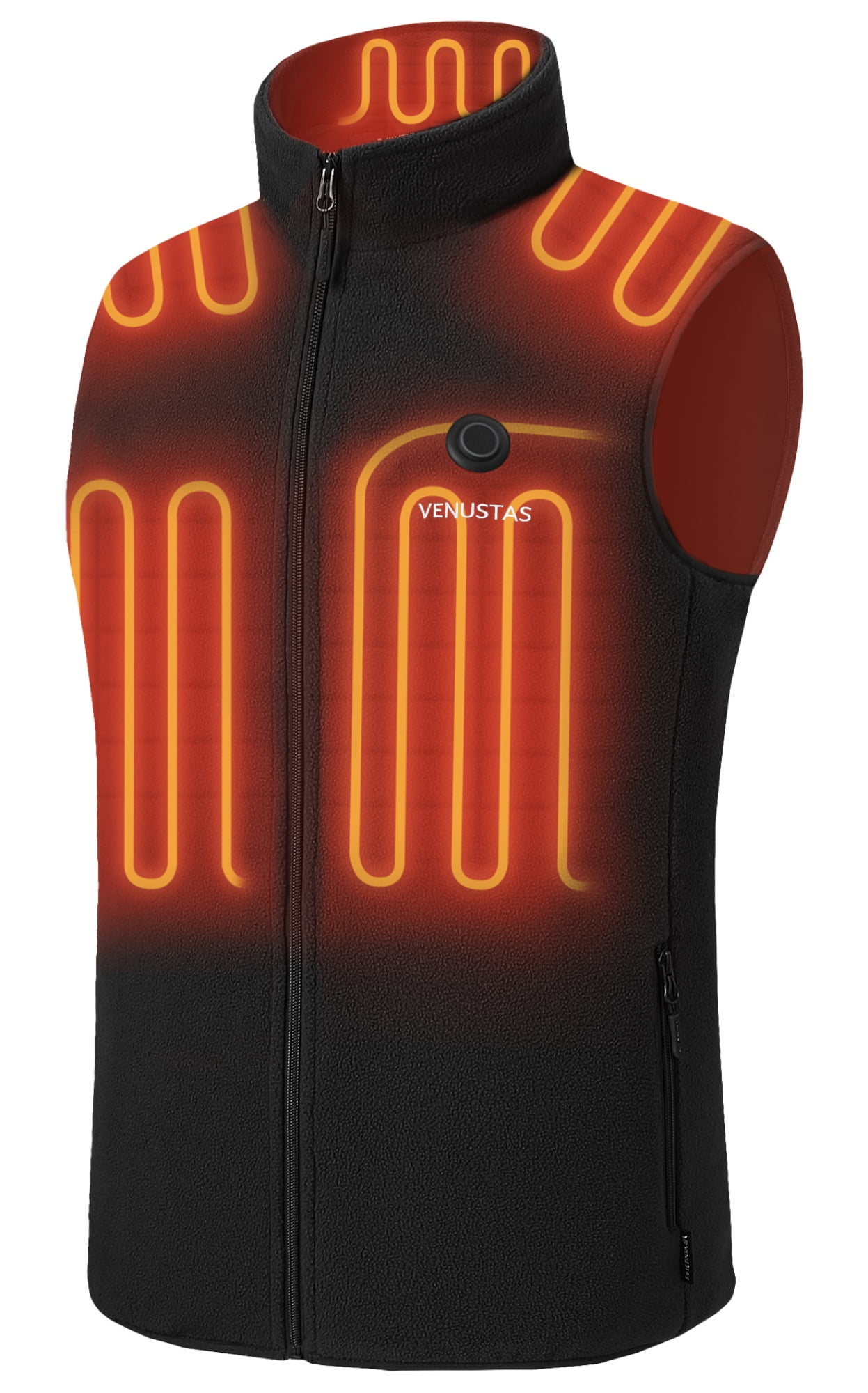 Venustas Men's Fleece Heated Vest with Rechargeable USB Operated ...