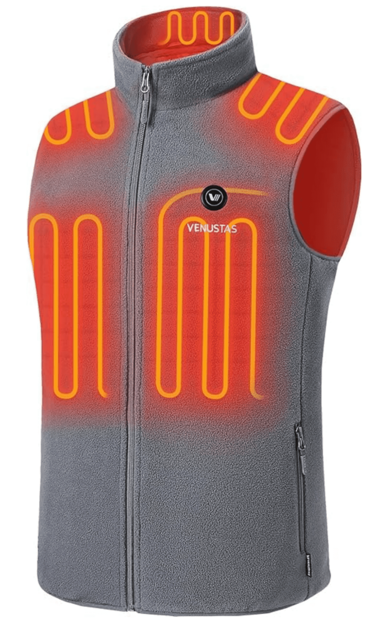 Venustas Men's Fleece Heated Vest with Battery Pack 7.4V, Lightweight ...