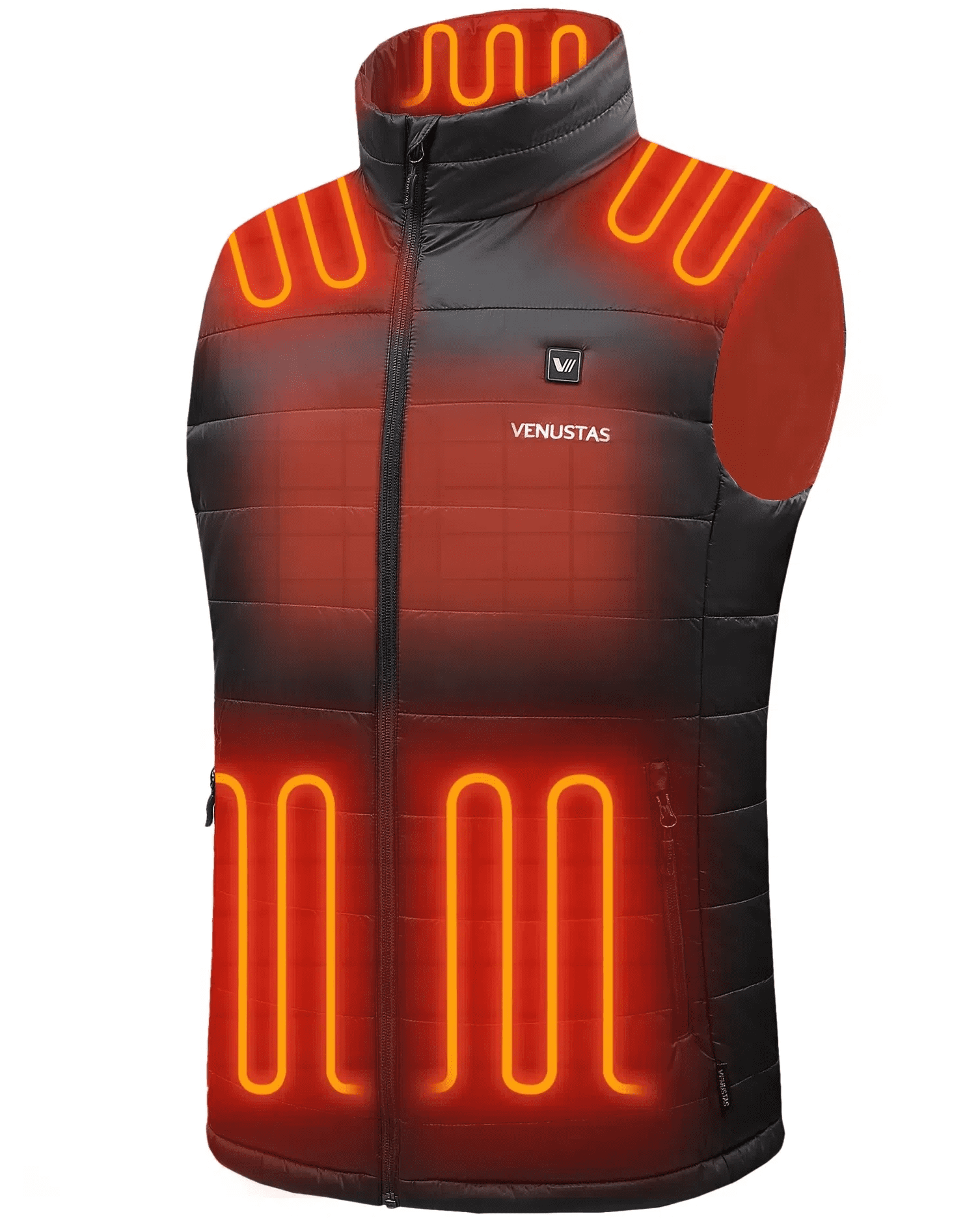 Venustas Men's Electric Heated Vest, USB Rechargeable with Power Bank ...
