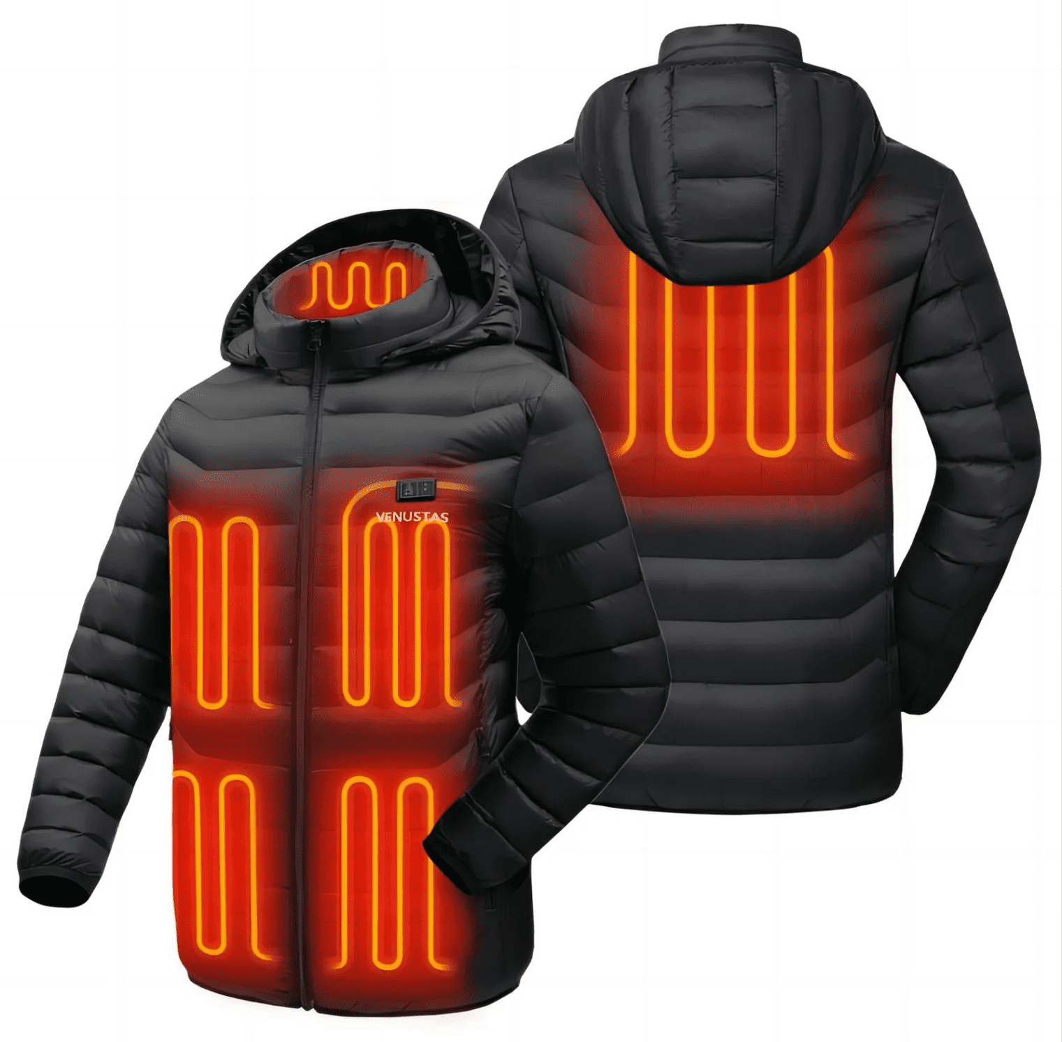 Venustas Electric Heated Jacket with USB Rechargeable 7.4V Battery Pack ...