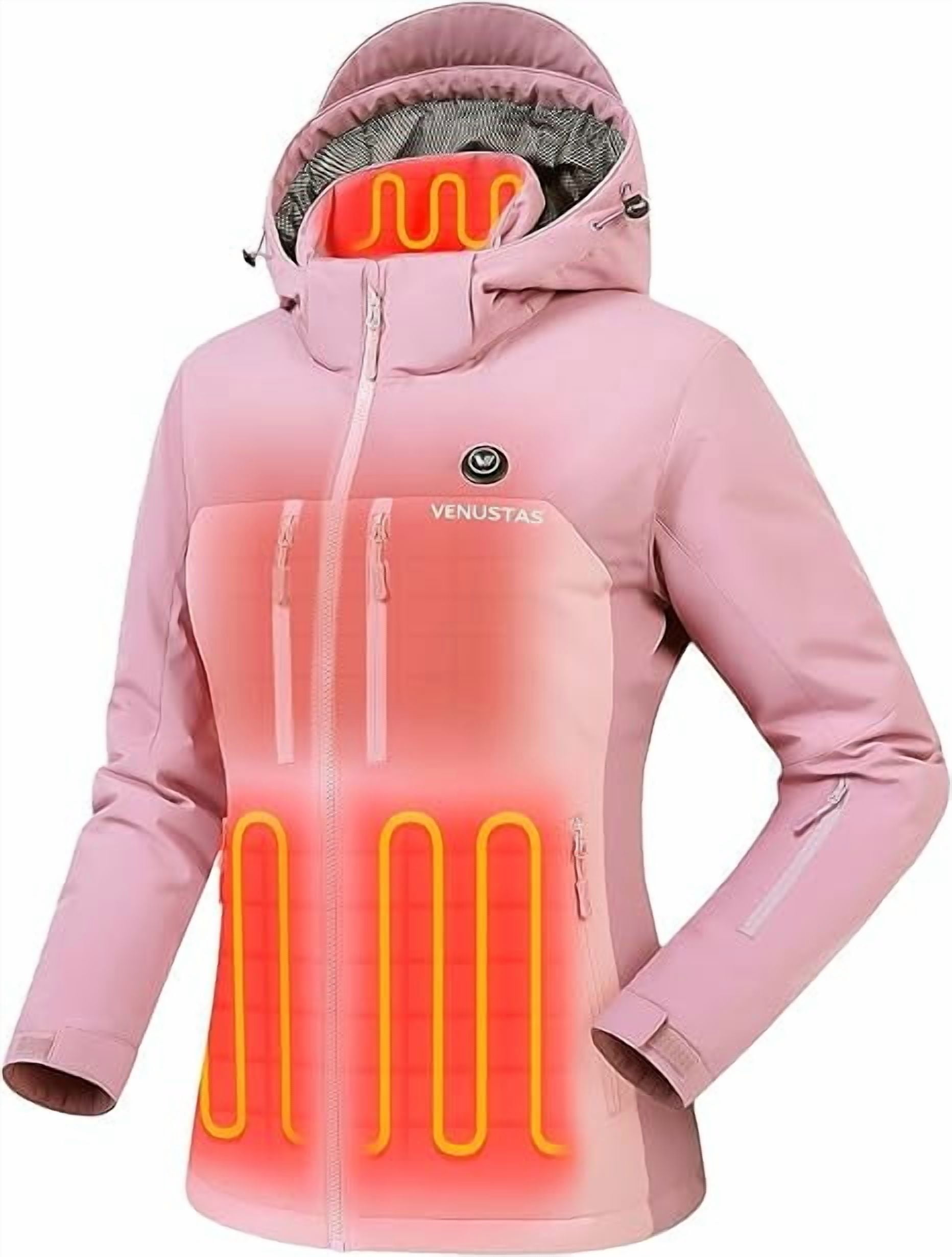 Venustas Women's 12V Heated Jacket with Battery, Softshell Electric ...