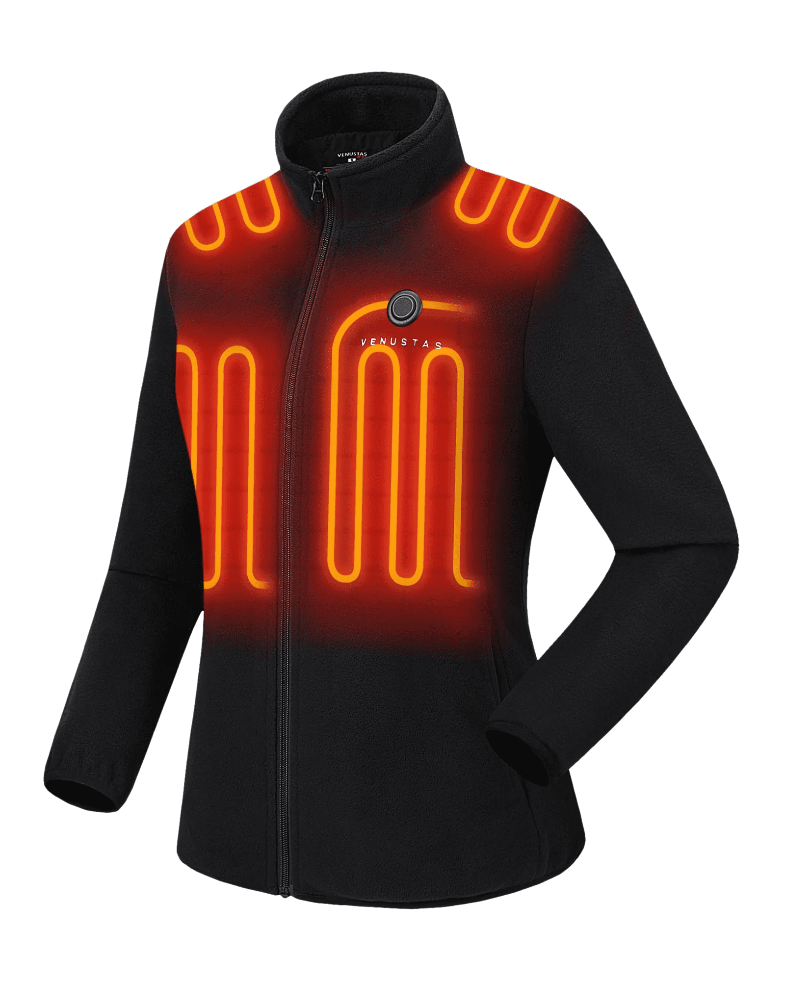 Venustas Women's Heated Fleece Jacket with 7.4V Rechargeable Battery, 5 ...
