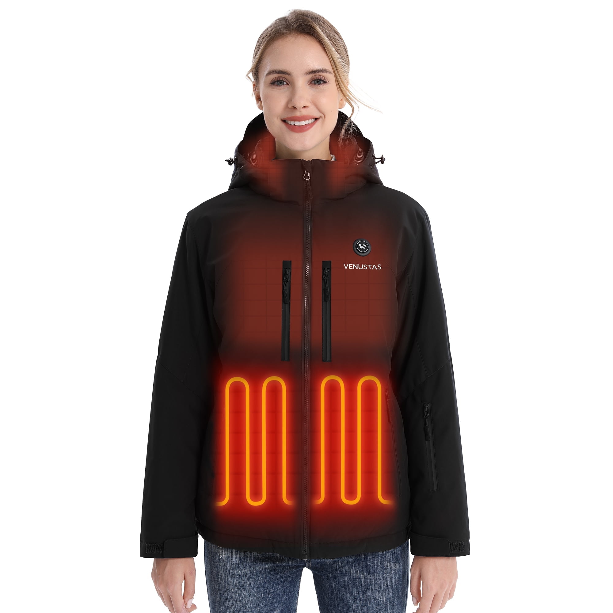 Venustas Women's 12V Heated Softshell Jacket with Battery for Skiing ...