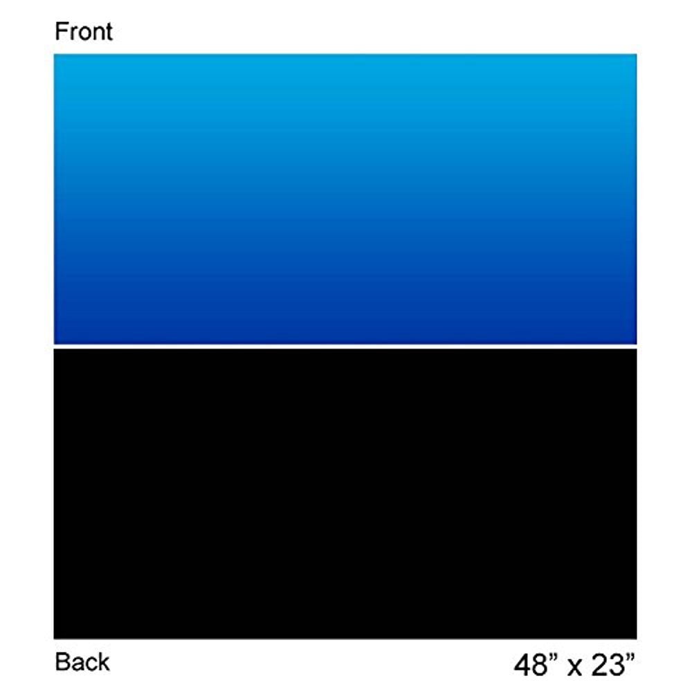 Vepotek Aquarium Background Ocean Blue Black Double Sides 48 By 24 Inch