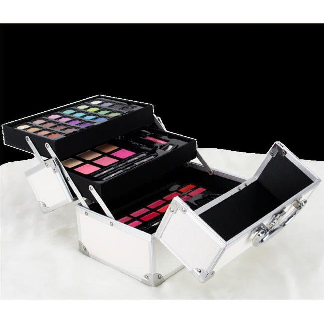 Ver Beauty VMK1304GTWH White Glitter 55 Piece Makeup Gift Set with 2 ...