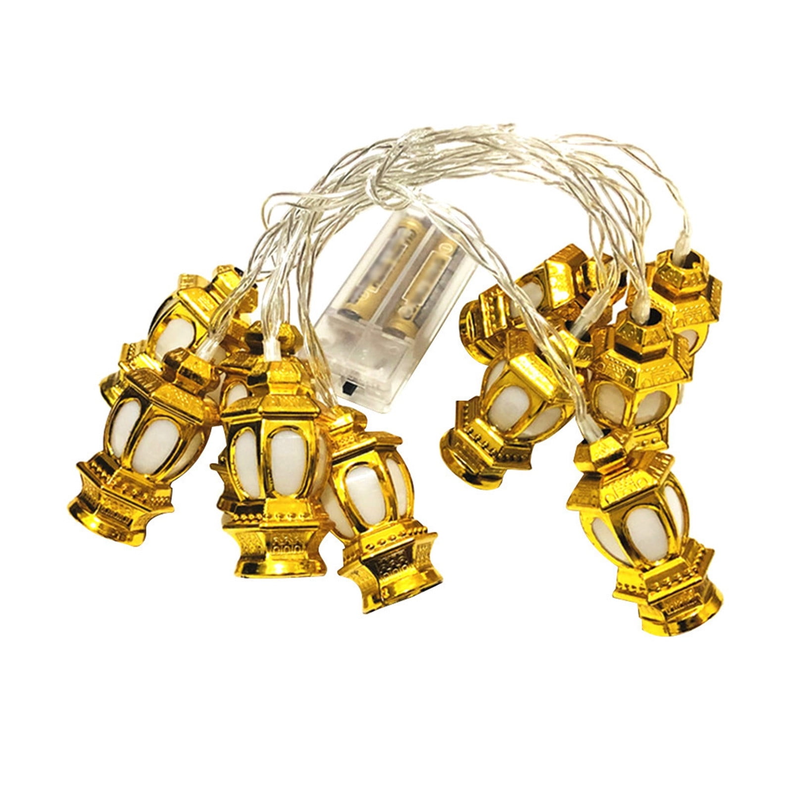 VerPetridure 10 LED Ramadans Eids String Lights 65inch 3D Oils-Lamp ...