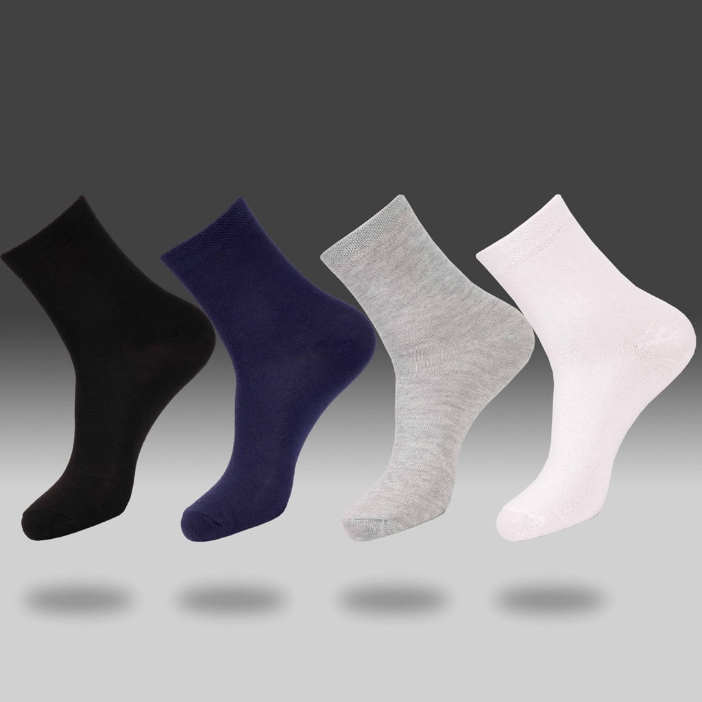 Utoimkio 10 Pairs Men's Classic Cotton Business Socks Thin Lightweight ...