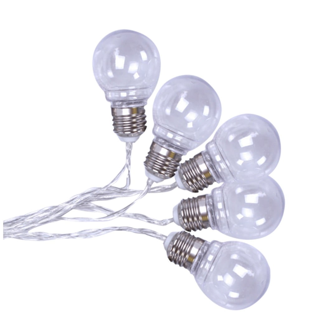 VerPetridure 20Pc New Solar Retro Bulb String Lights Transparent ...