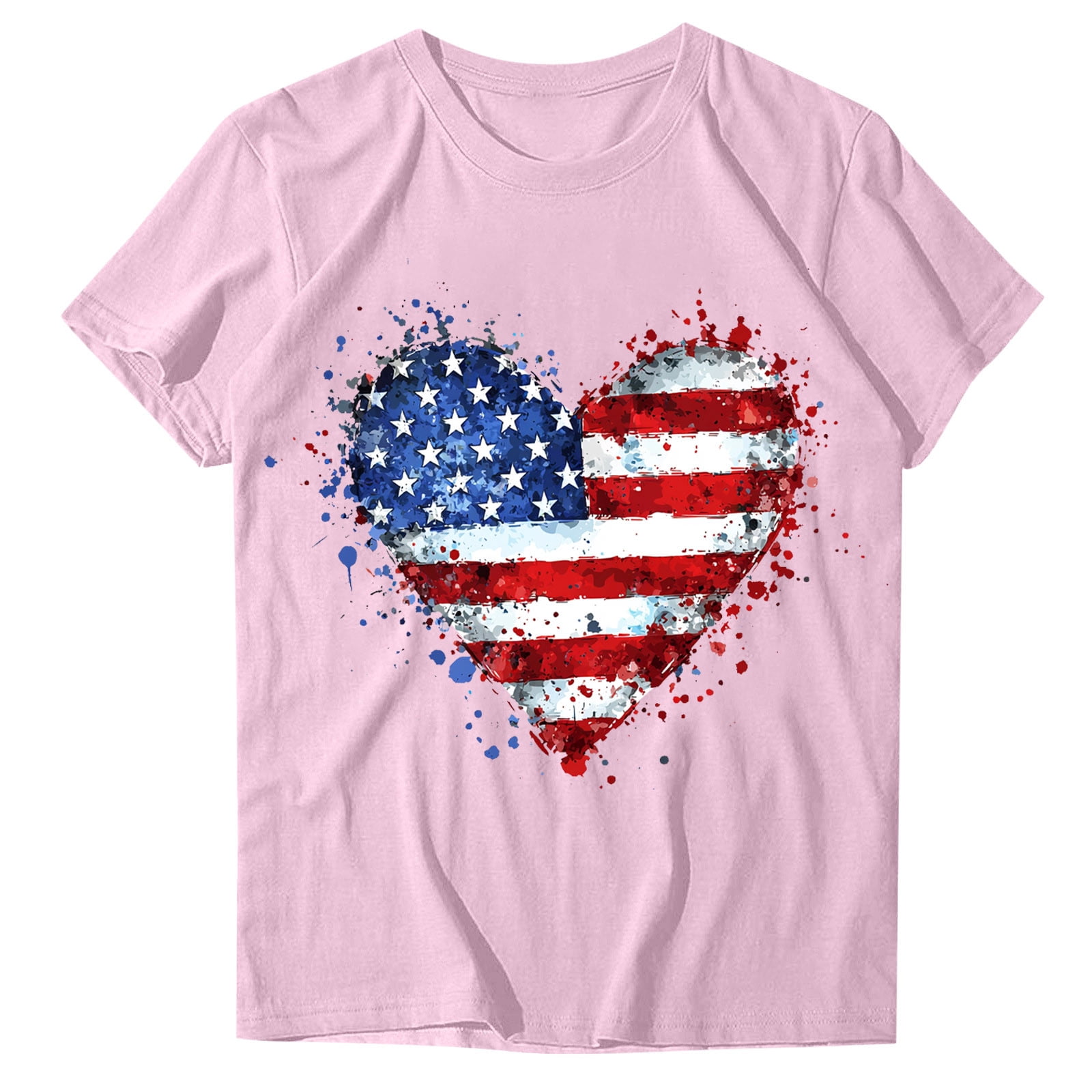VerPetridure American Flag Shirts for Women 4th of July T-Shirt USA ...