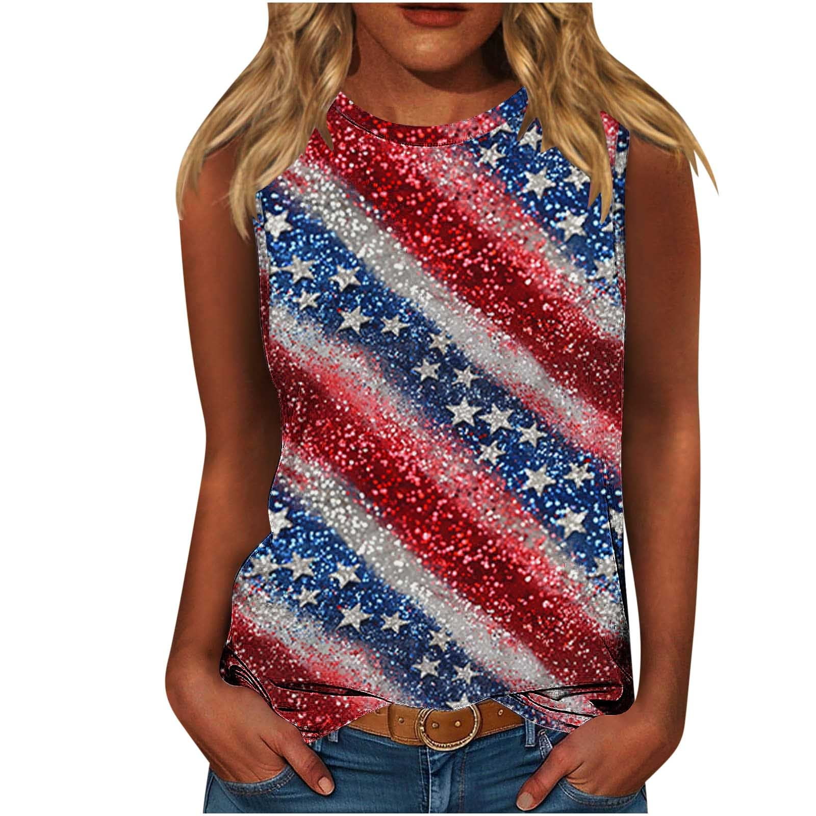 VerPetridure American Flag Tank Top Women 4th of July Tanks Tops for ...