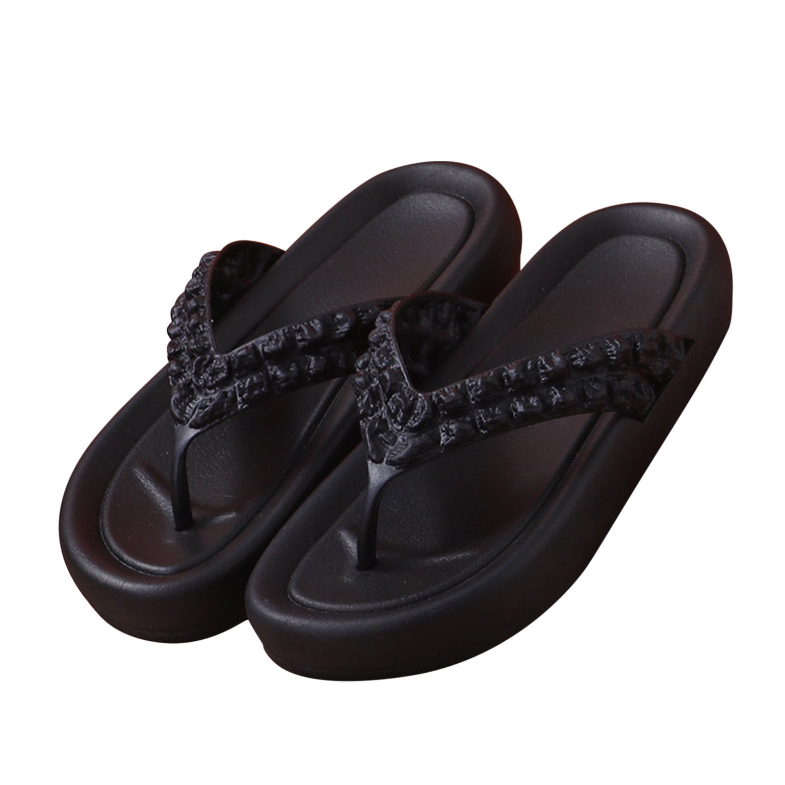 VerPetridure Black Sandals Women Womens Flip Flops - Soft Lightweight ...