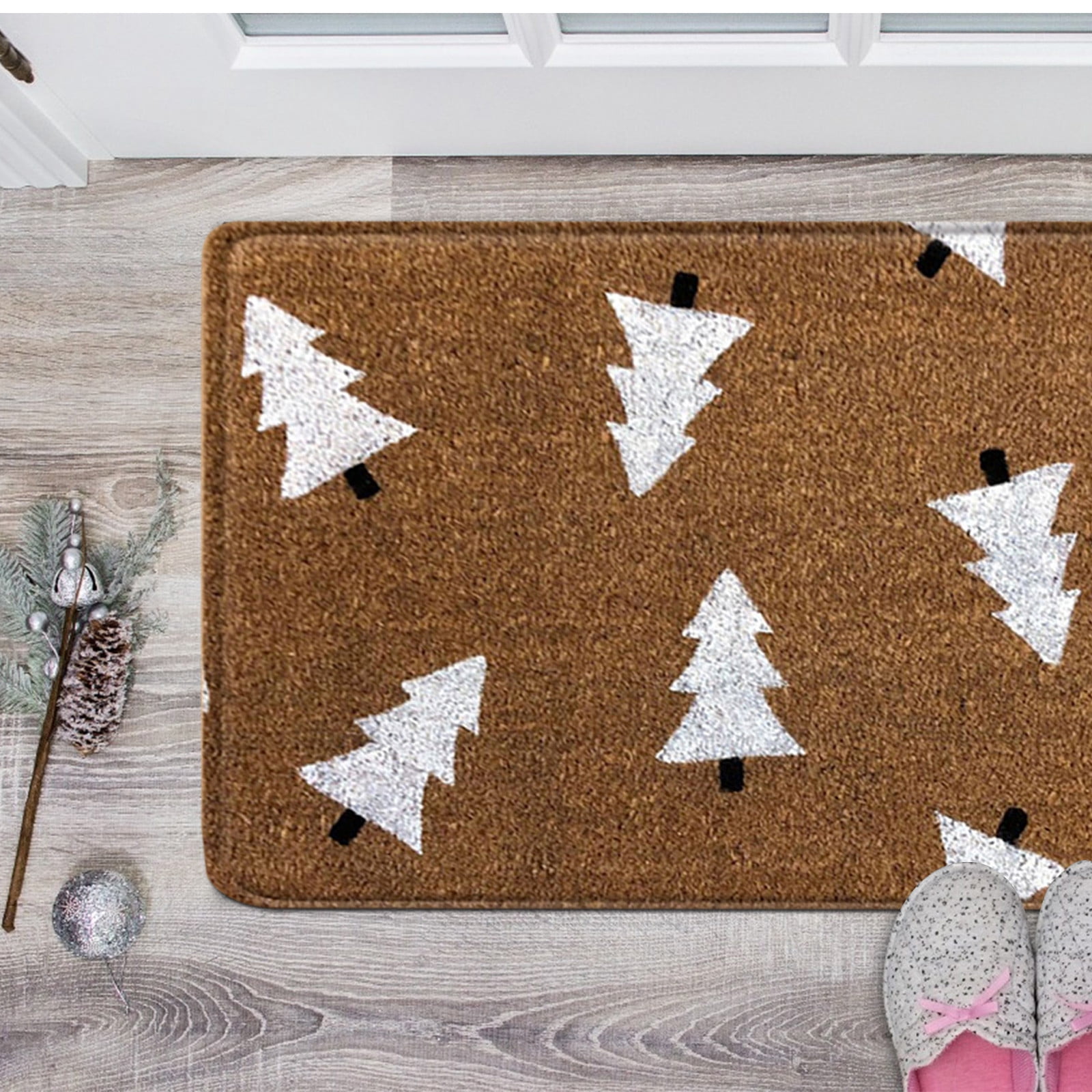 VerPetridure Cartoon Christmas Lettering Door Mat Kitchen Mat Bedroom ...