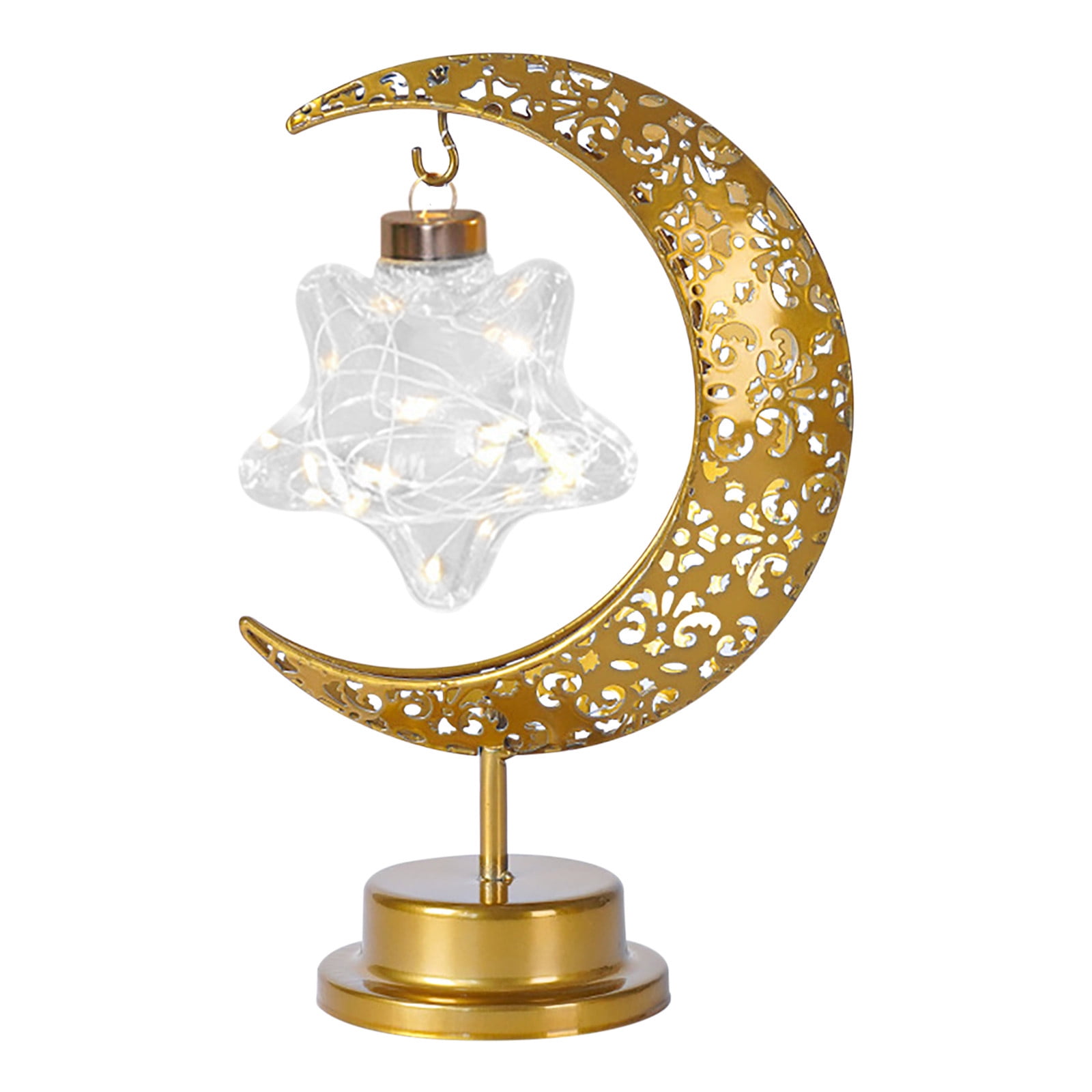 VerPetridure LED Iron Moon Lamp Ball Lamp Muslim Festival Decorative ...