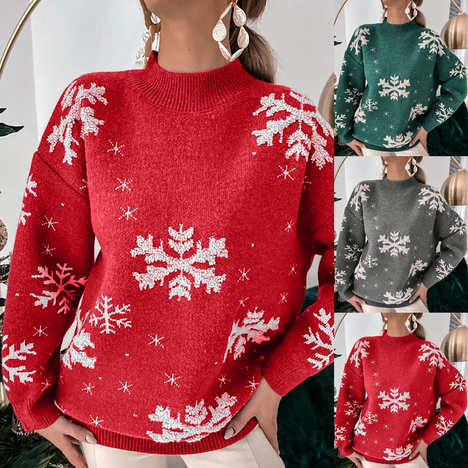 VerPetridure Clearance Women's Christmas Pullover Sweaters for Women ...