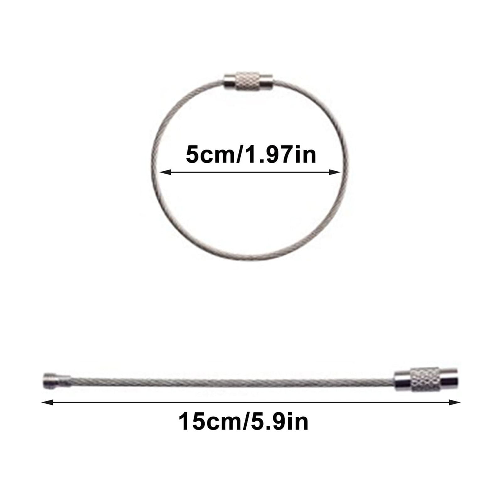 VerPetridure Color Coated Wire Rope Keychain Key Ring Stainless Steel ...