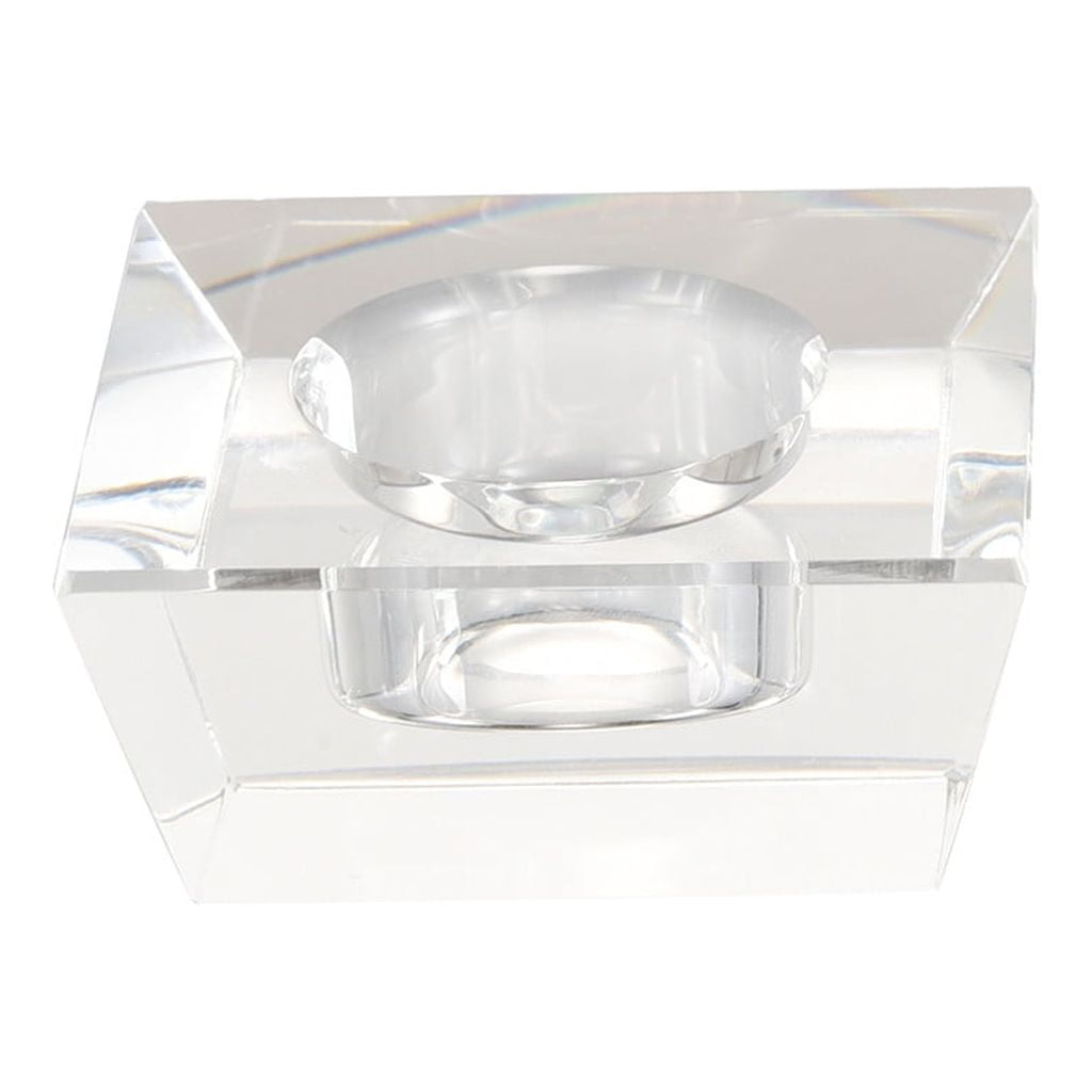 VerPetridure Crystal Square Candlestick Big Square Clear Crystal Glass ...