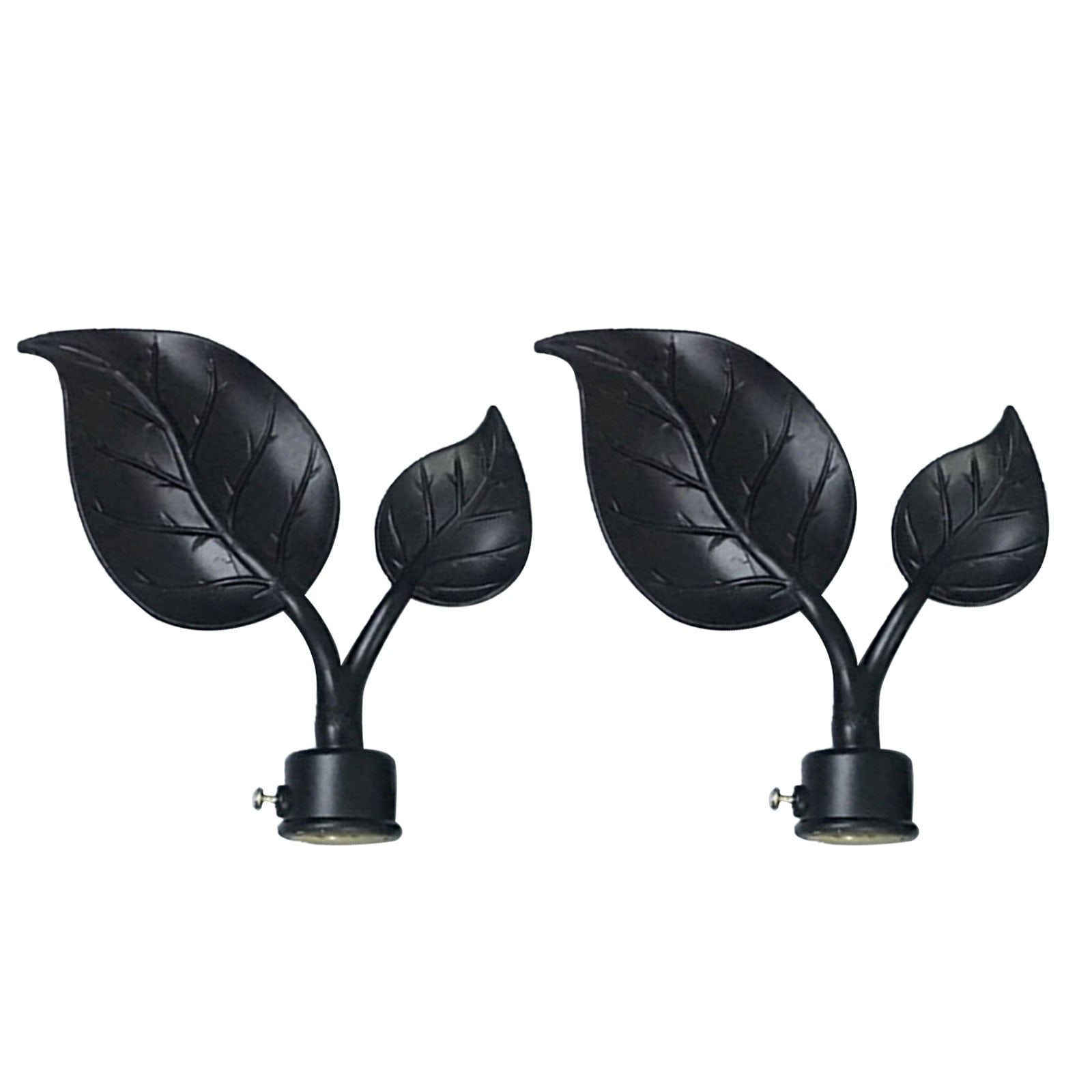 VerPetridure Curtain Hook 1pcs Curtain Rod Finials Leaf Shaped Curtain ...