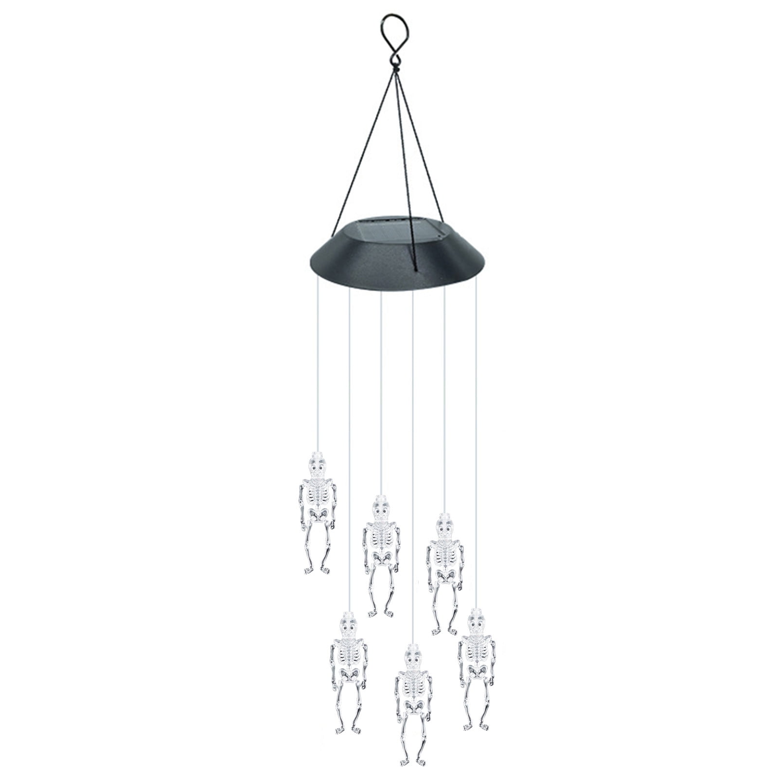 VerPetridure Halloween Decorations Outdoor Solar Wind Chime Hanging LED ...