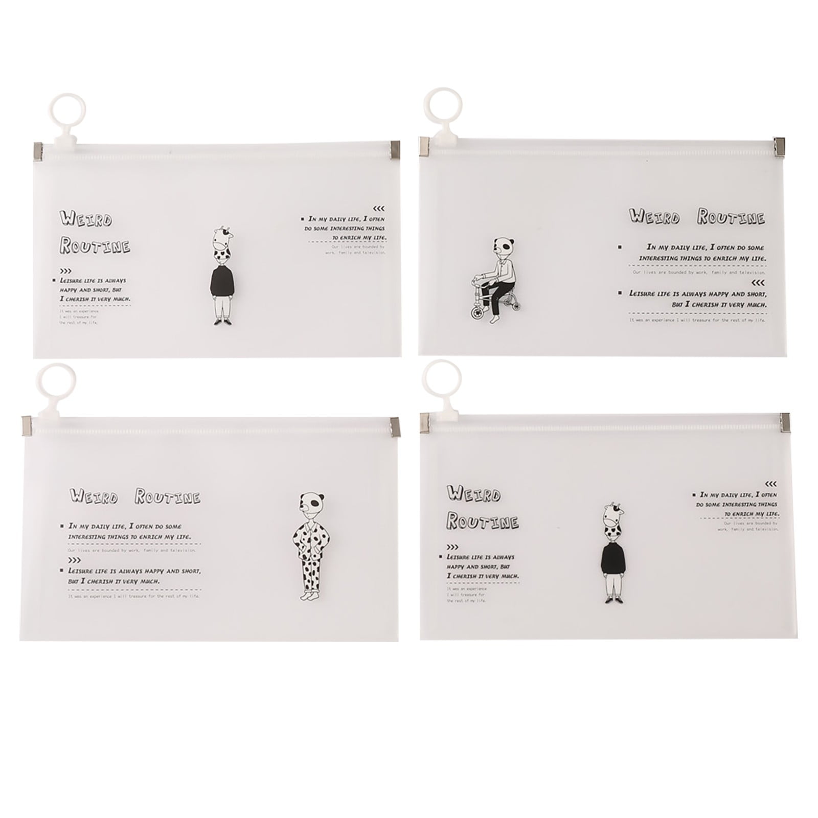 VerPetridure Mask Storage Bag 4Pc Plastic Face Cover Storage Bag ...