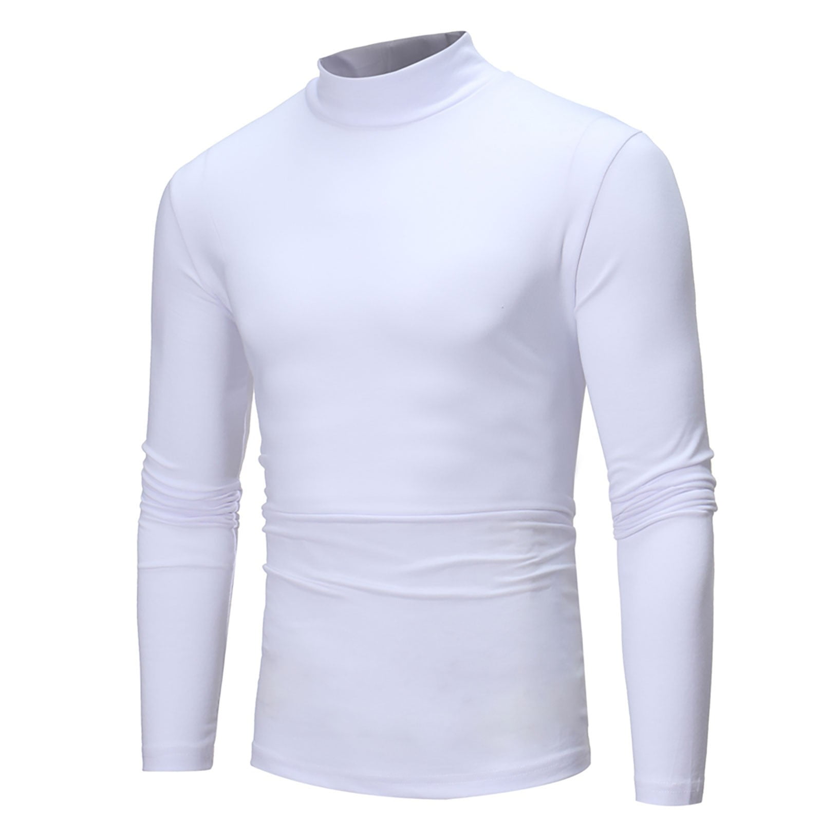 VerPetridure Men's Mock Turtleneck T-Shirts Long Sleeve Crewneck ...