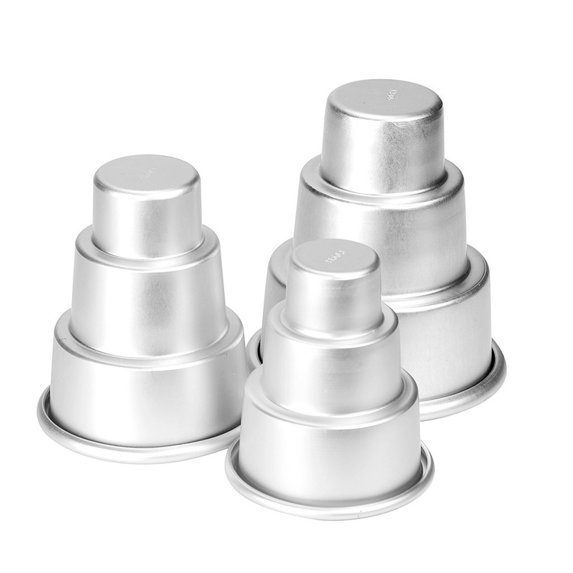 VerPetridure Mini Three-tiered Cake Pan Pudding Mold Muffin Decorating ...