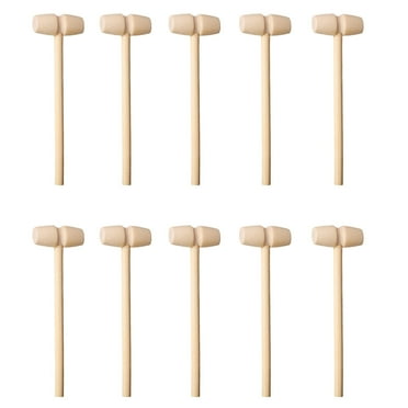 10 Pcs Mini Wooden Hammer Ball Toy Pounder Replacement Wood Mallets ...