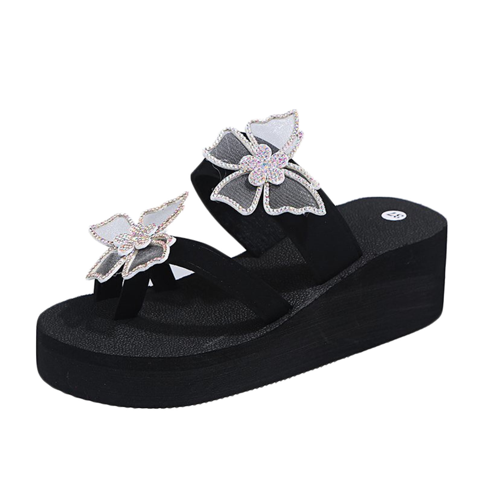 VerPetridure Sandals for Women Casual Summer Women Rhinestone Slope ...