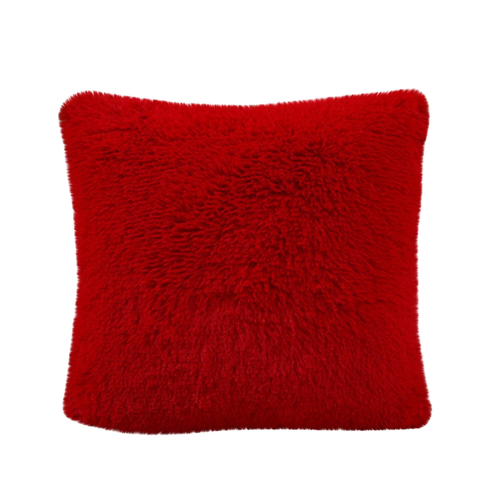 VerPetridure Short Plush Pillow Cover Sofa Cushion Solid Color Home ...